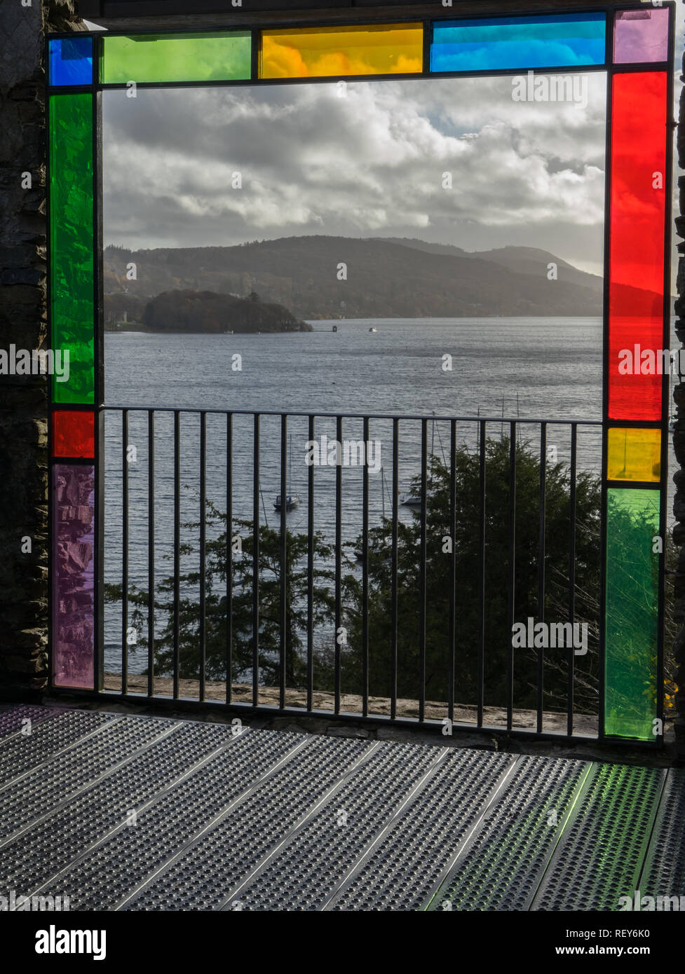 Claife Viewing Station on the west shore of Lake Windermere Stock Photo ...