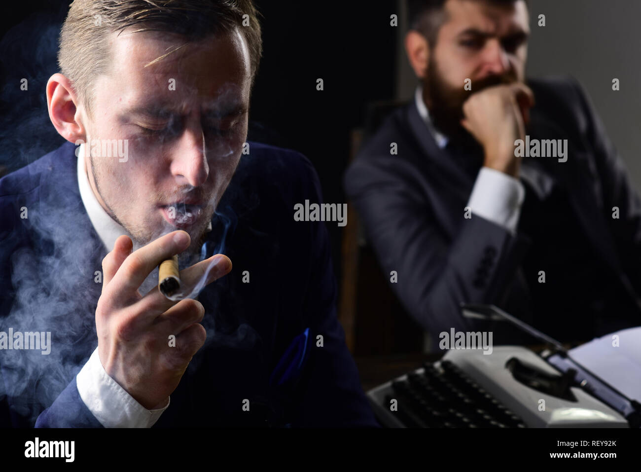 Smoking partners hi-res stock photography and images - Alamy