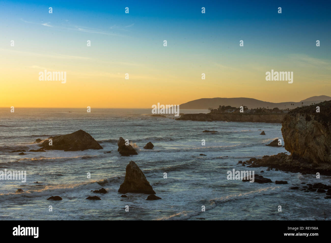Sunset, Pismo Beach California Stock Photo - Alamy