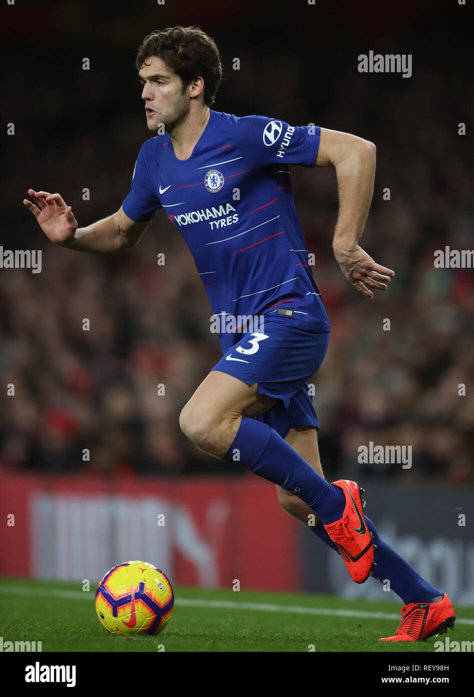 Chelsea's Marcos Alonso during the Premier League match at The Emirates ...