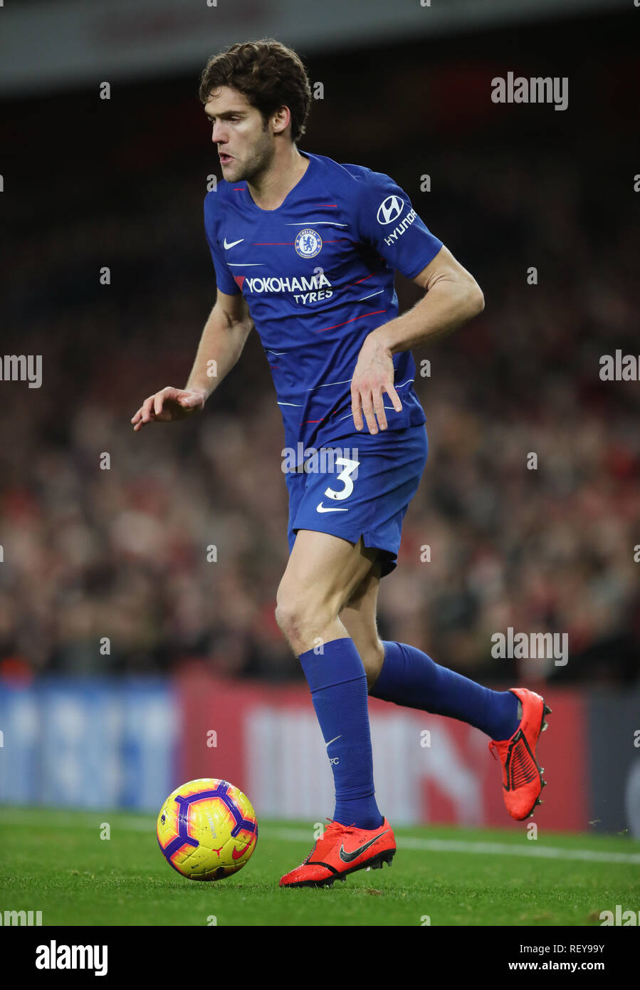 Chelsea's Marcos Alonso during the Premier League match at The Emirates ...