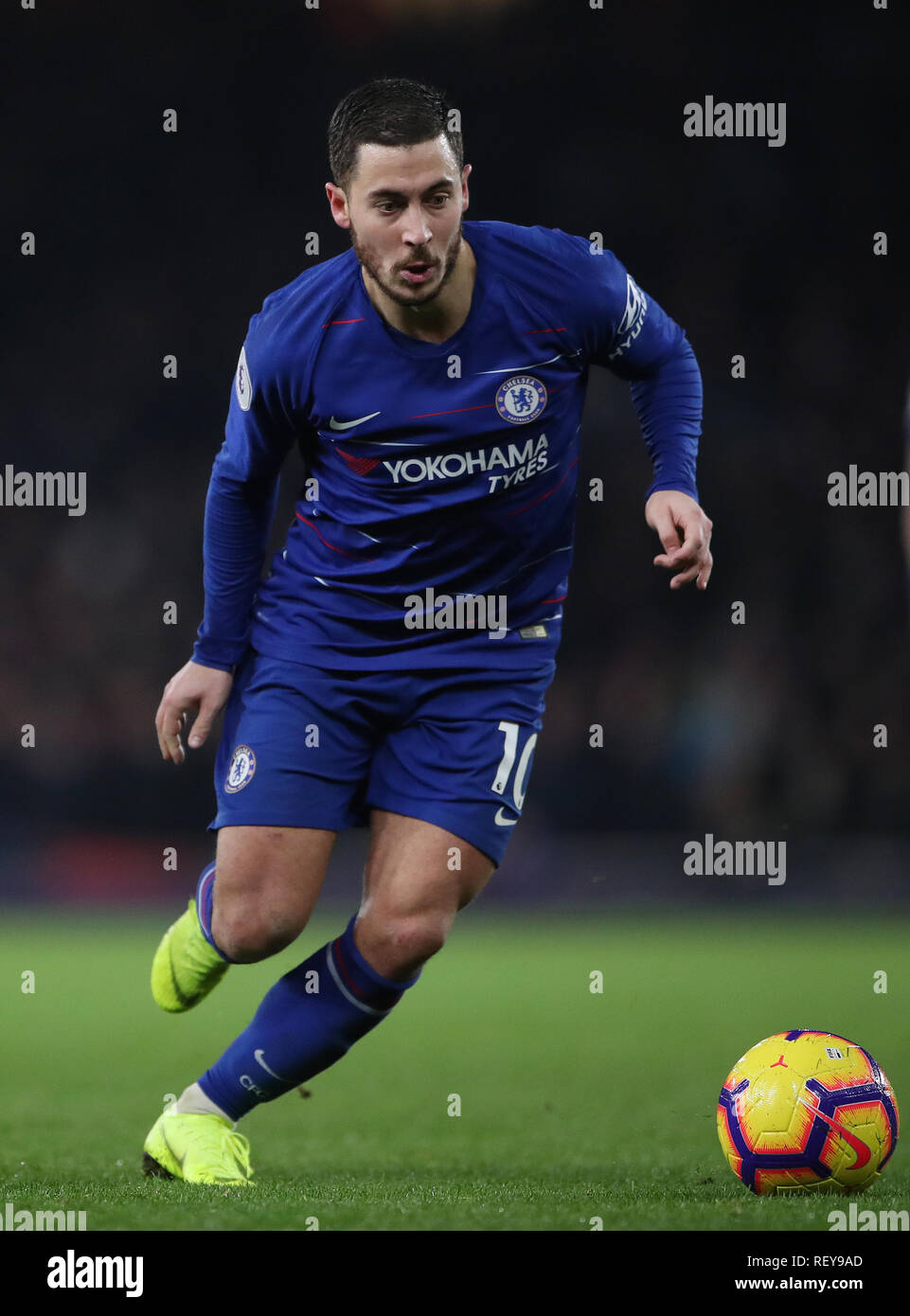 Chelsea's Eden Hazard during the Premier League match at The Emirates ...