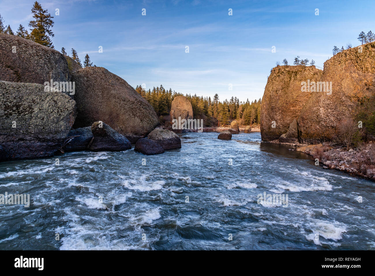 Spokane River At Riverside State Park Stock Photo - Alamy