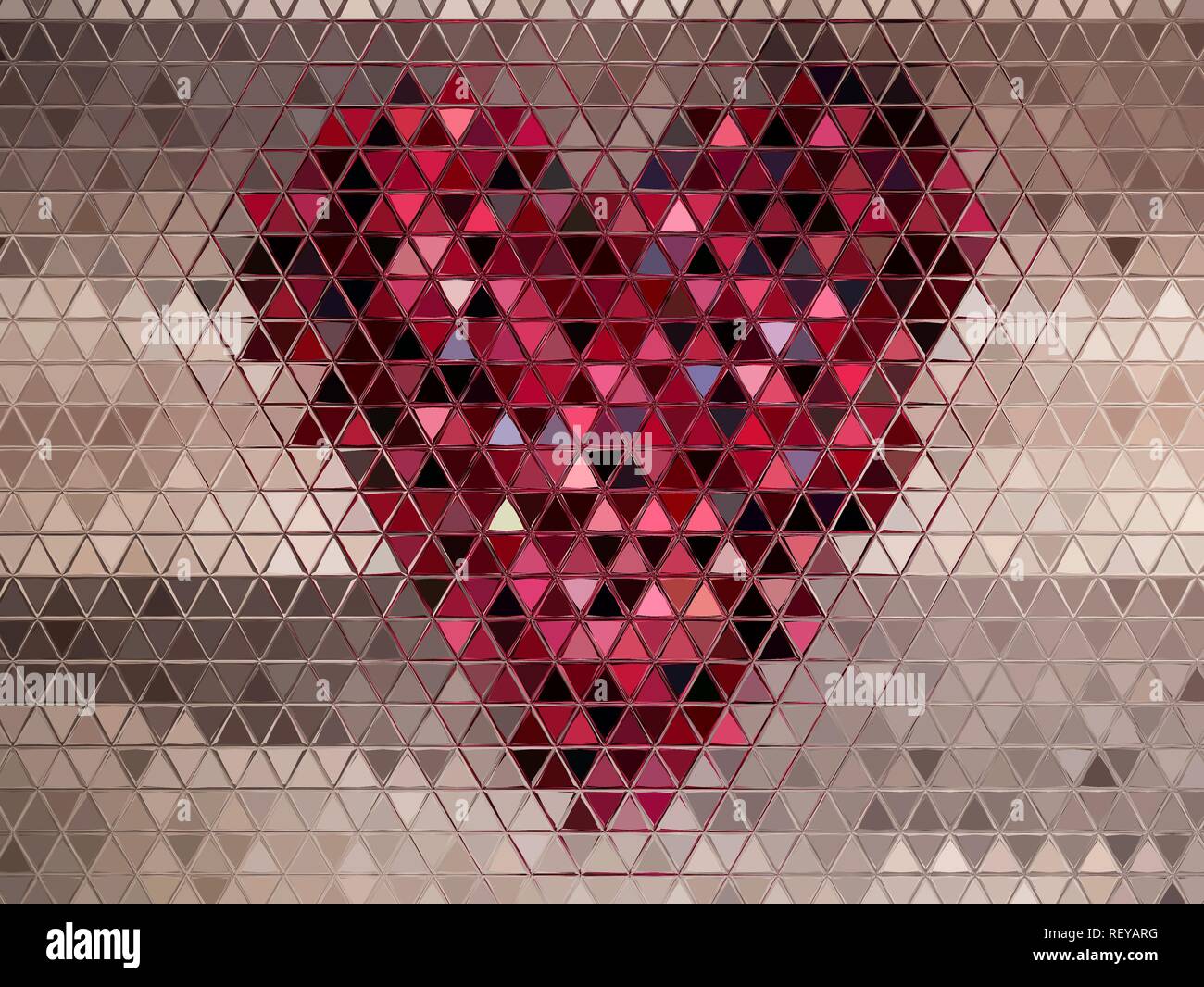 Graphic image of red heart design abstract background Stock Photo - Alamy