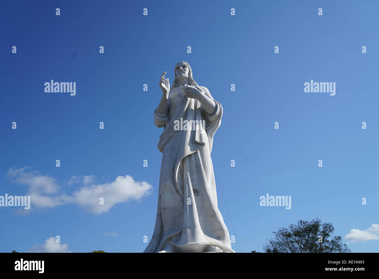 Havana, Cuba, 2019/01/14. The Christ of Havana is a large sculpture ...