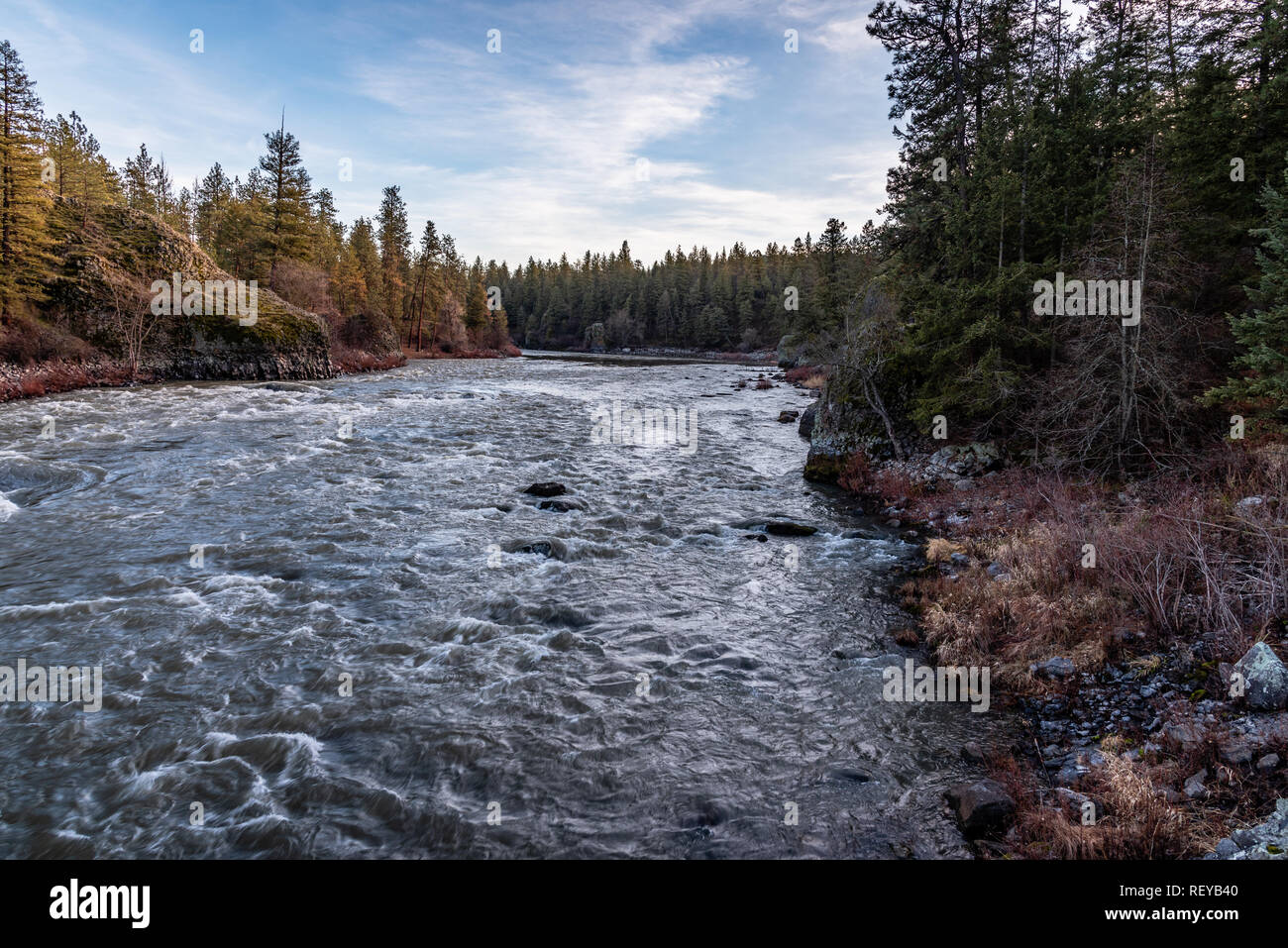 Spokane River At Riverside State Park Stock Photo - Alamy