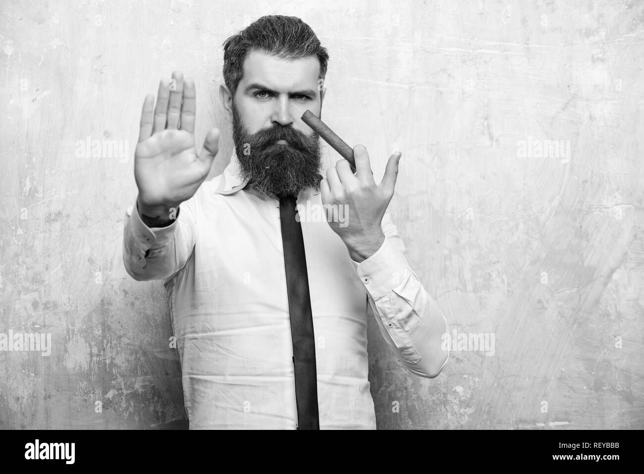 Gangster mafia man smoking cigar hi-res stock photography and images ...