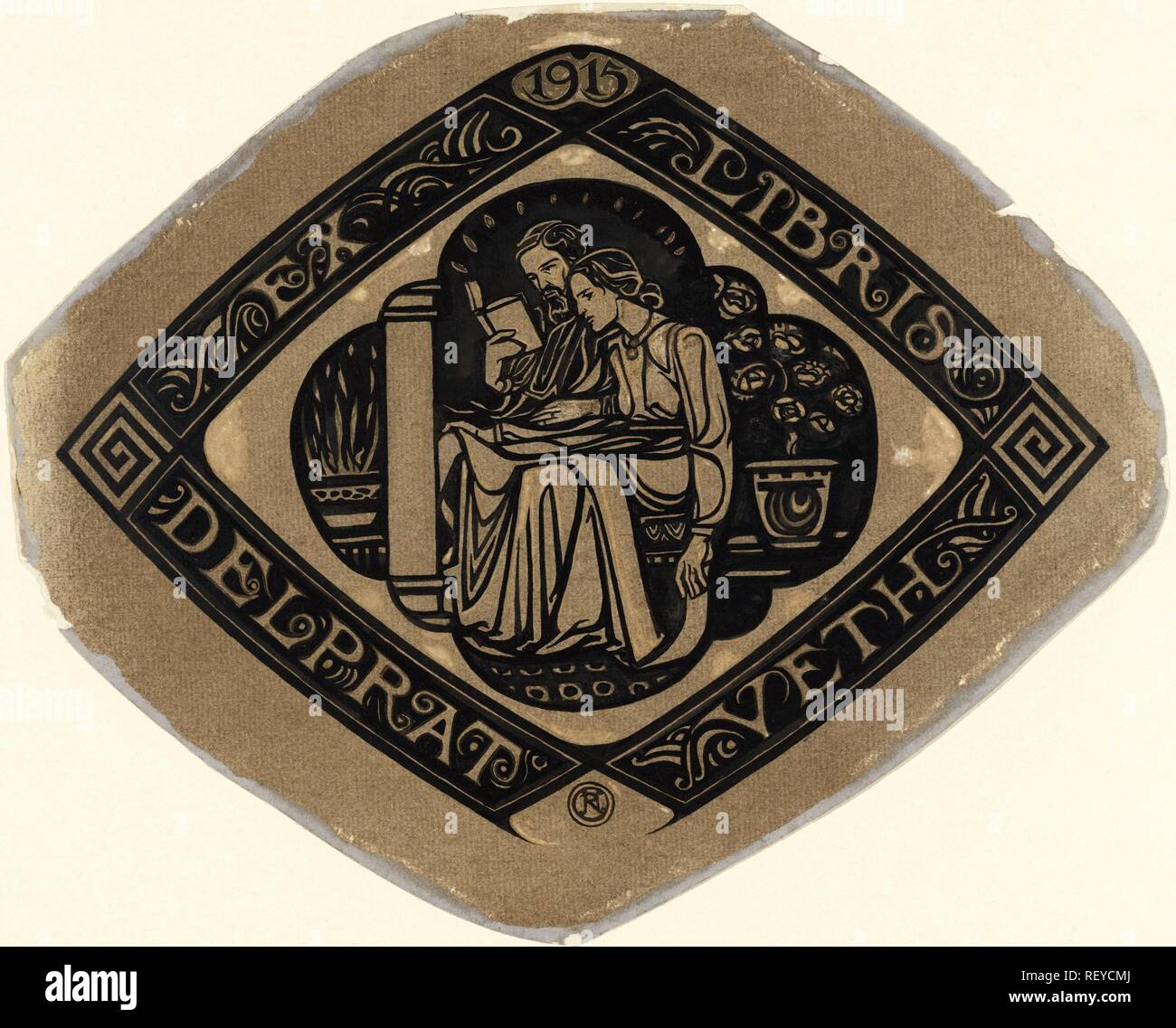 Design for ex libris for DA Delprath-Veth. Draughtsman: Richard Roland ...
