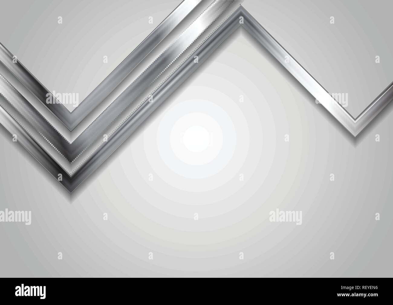 Grey abstract technology metallic concept background. Silver stripes ...