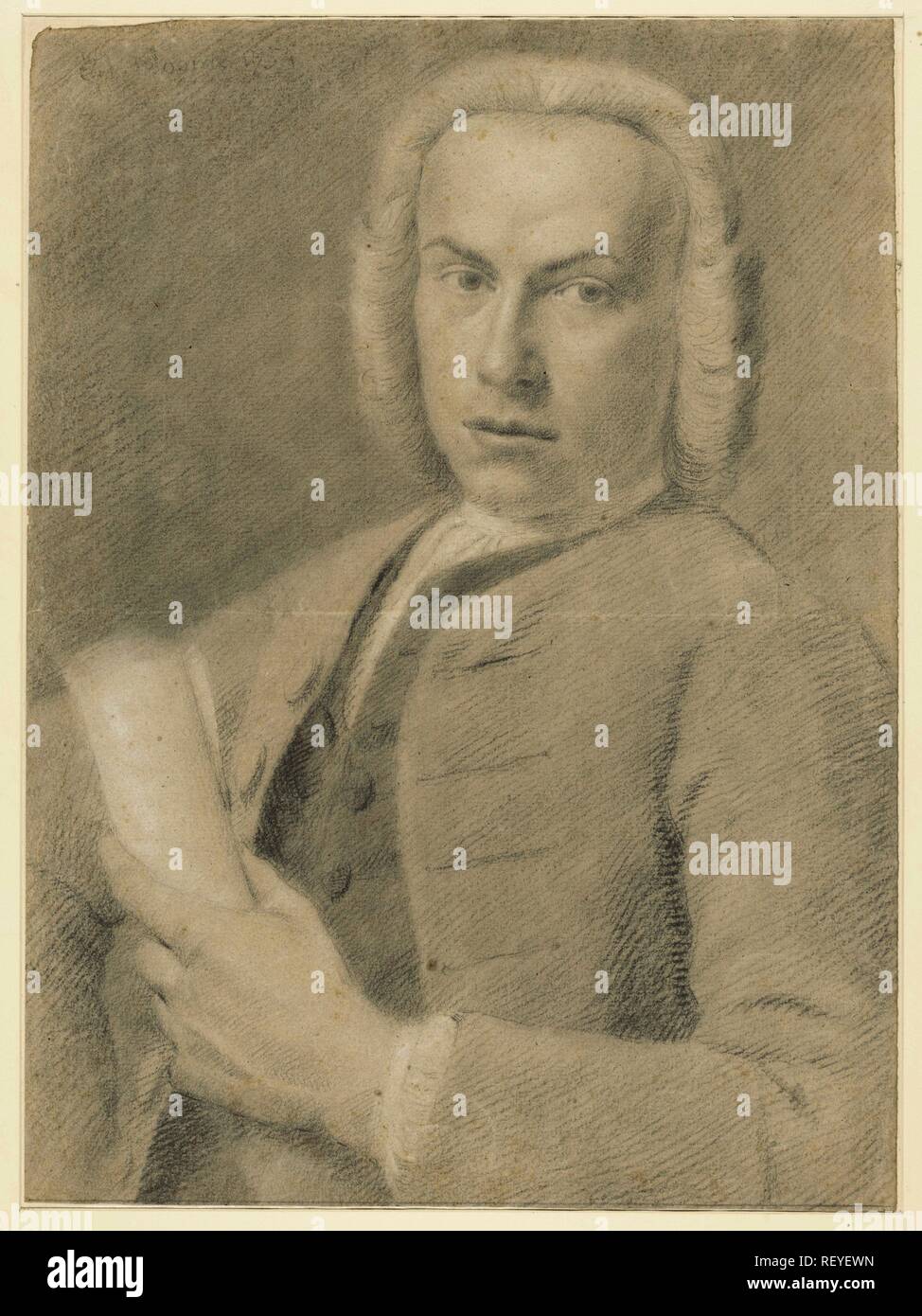 Self-portrait of Cornelis van Noorde. Draughtsman: Cornelis van Noorde ...