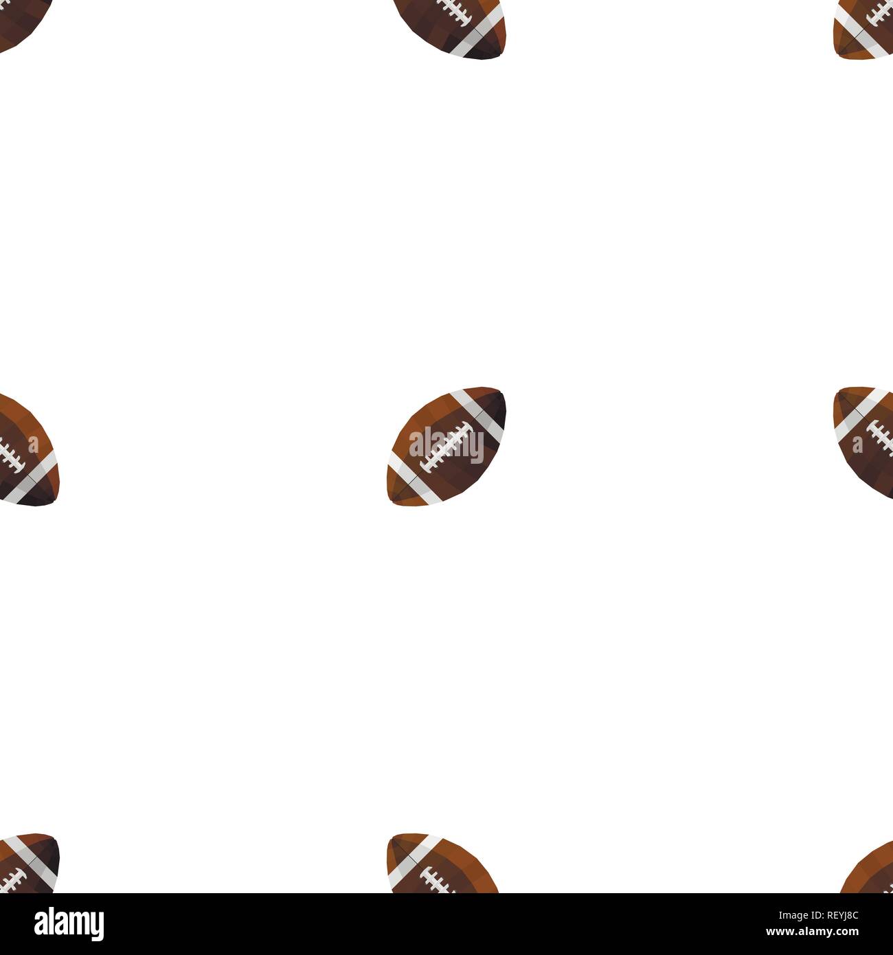 Seamless creative vector sport texture with balls in low poly style ...