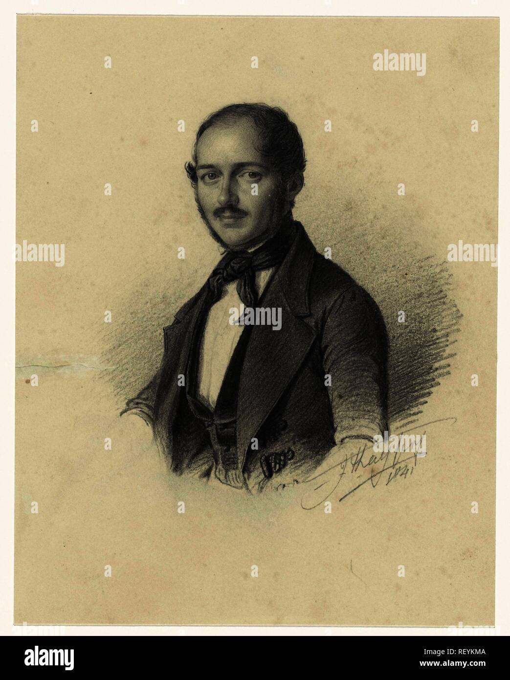 Self portrait of Joseph Kayser. Draughtsman: Joseph Kayser. Dating ...