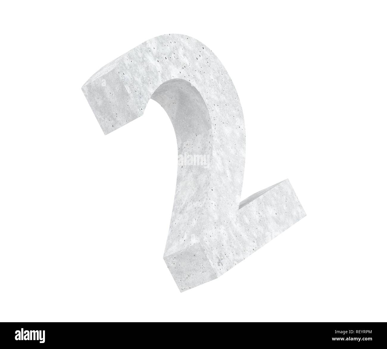 3D rendering concrete number 2 two. 3D render Illustration Stock Photo ...