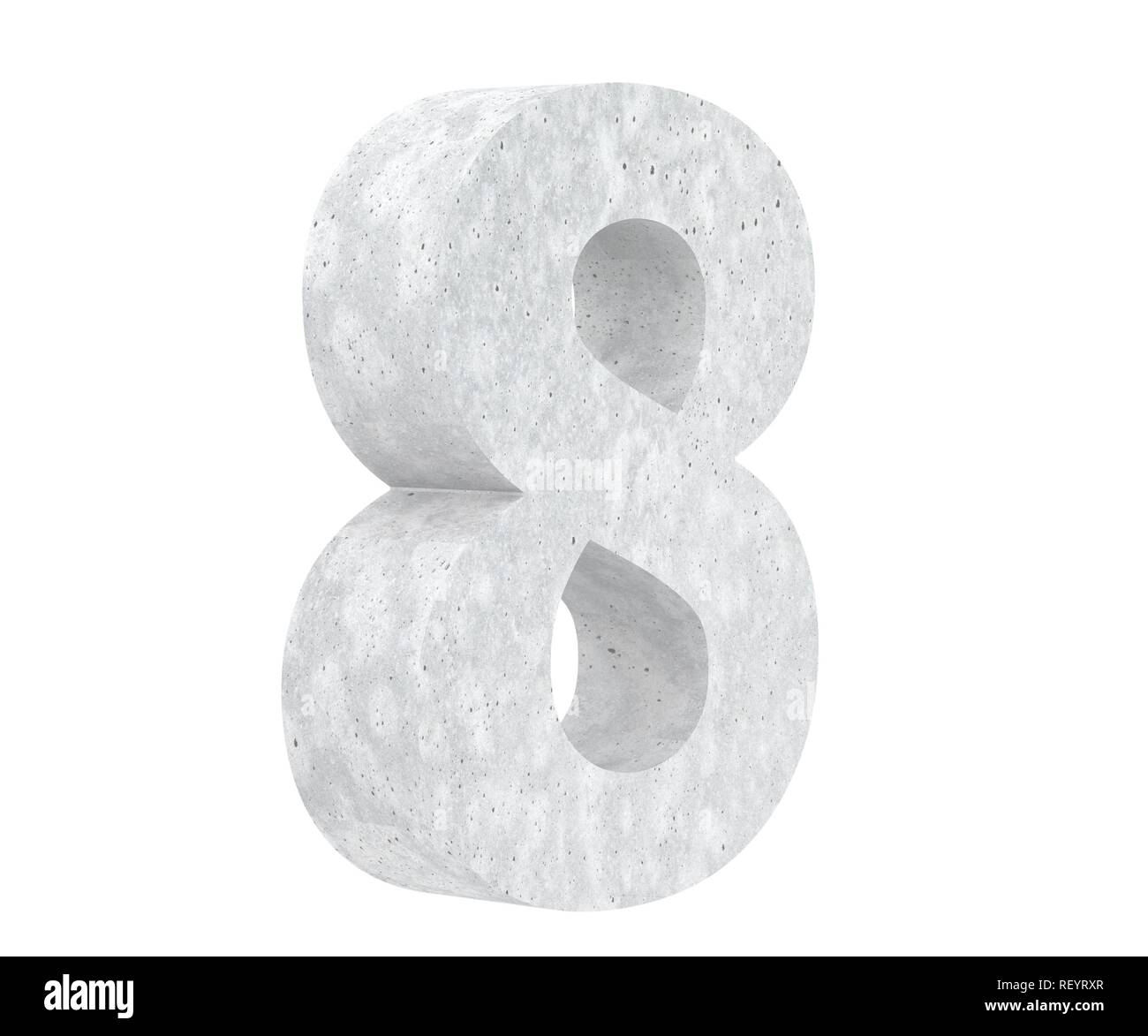 3D rendering concrete number 8 eight. 3D render Illustration Stock ...