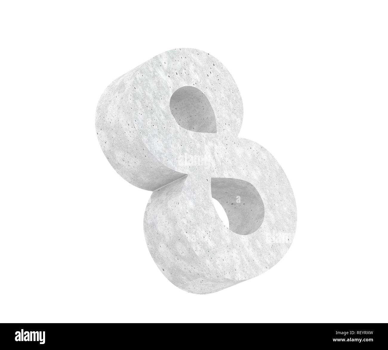 3D rendering concrete number 8 eight. 3D render Illustration Stock ...