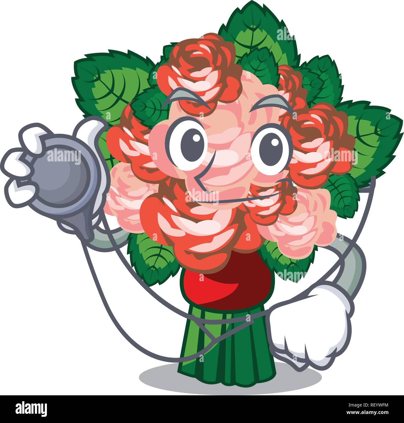 Doctor flower bouquet on wooden cartoon table Stock Vector Image & Art ...