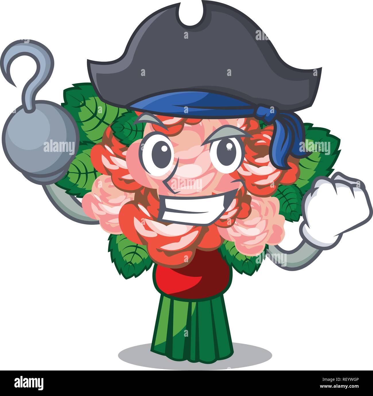 Pirate flower bouquet on wooden cartoon table Stock Vector Image & Art ...