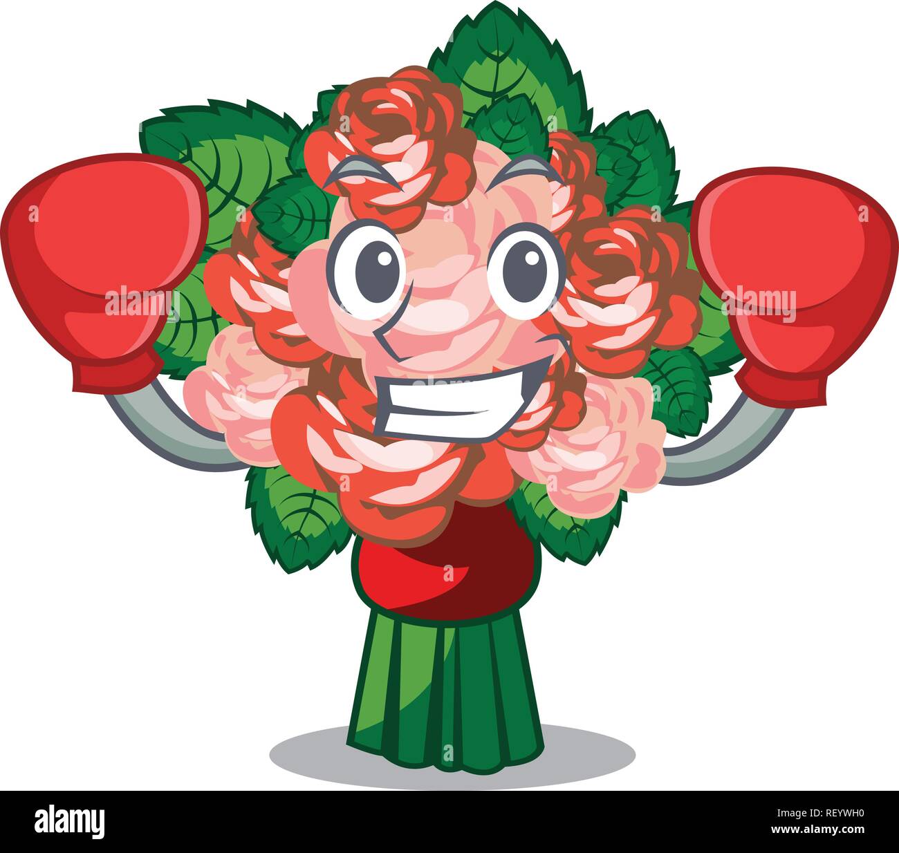 Boxing flower bouquet on wooden cartoon table Stock Vector Image & Art ...