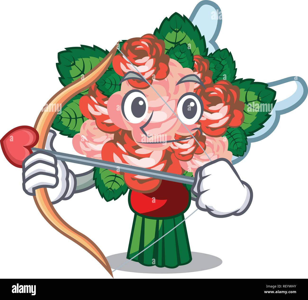 Angel with rose branch Stock Vector Images - Alamy