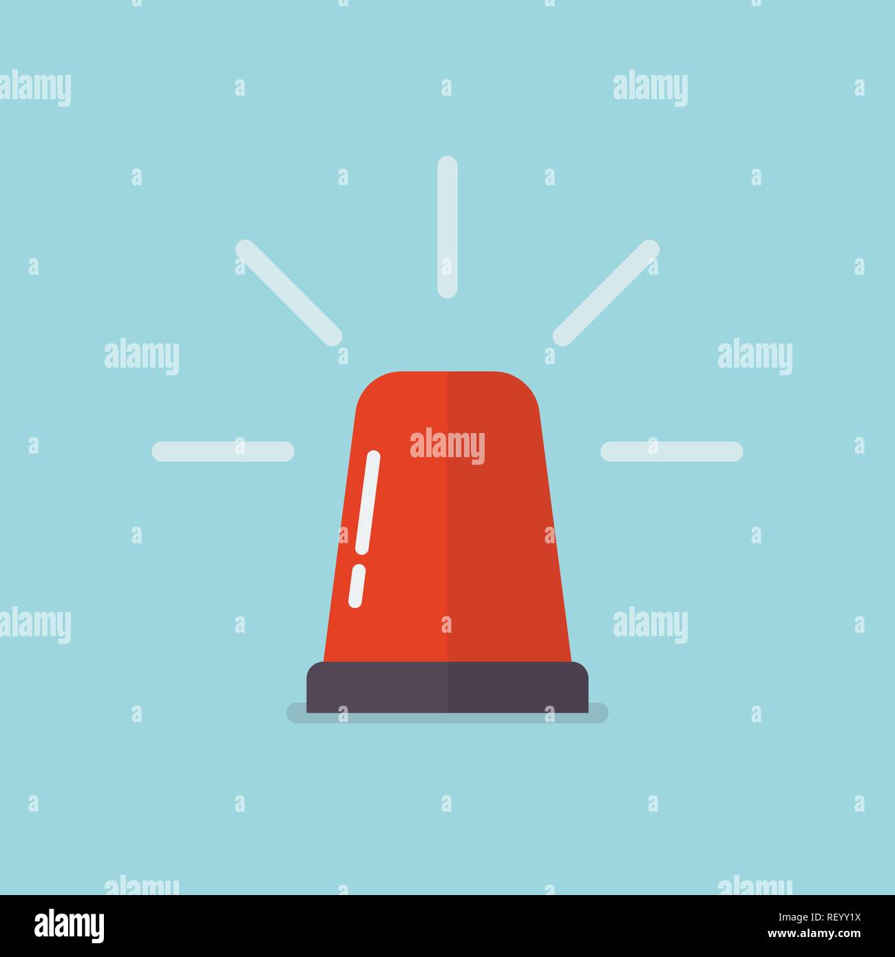 Police flasher siren. Vector illustration Stock Vector Image & Art - Alamy