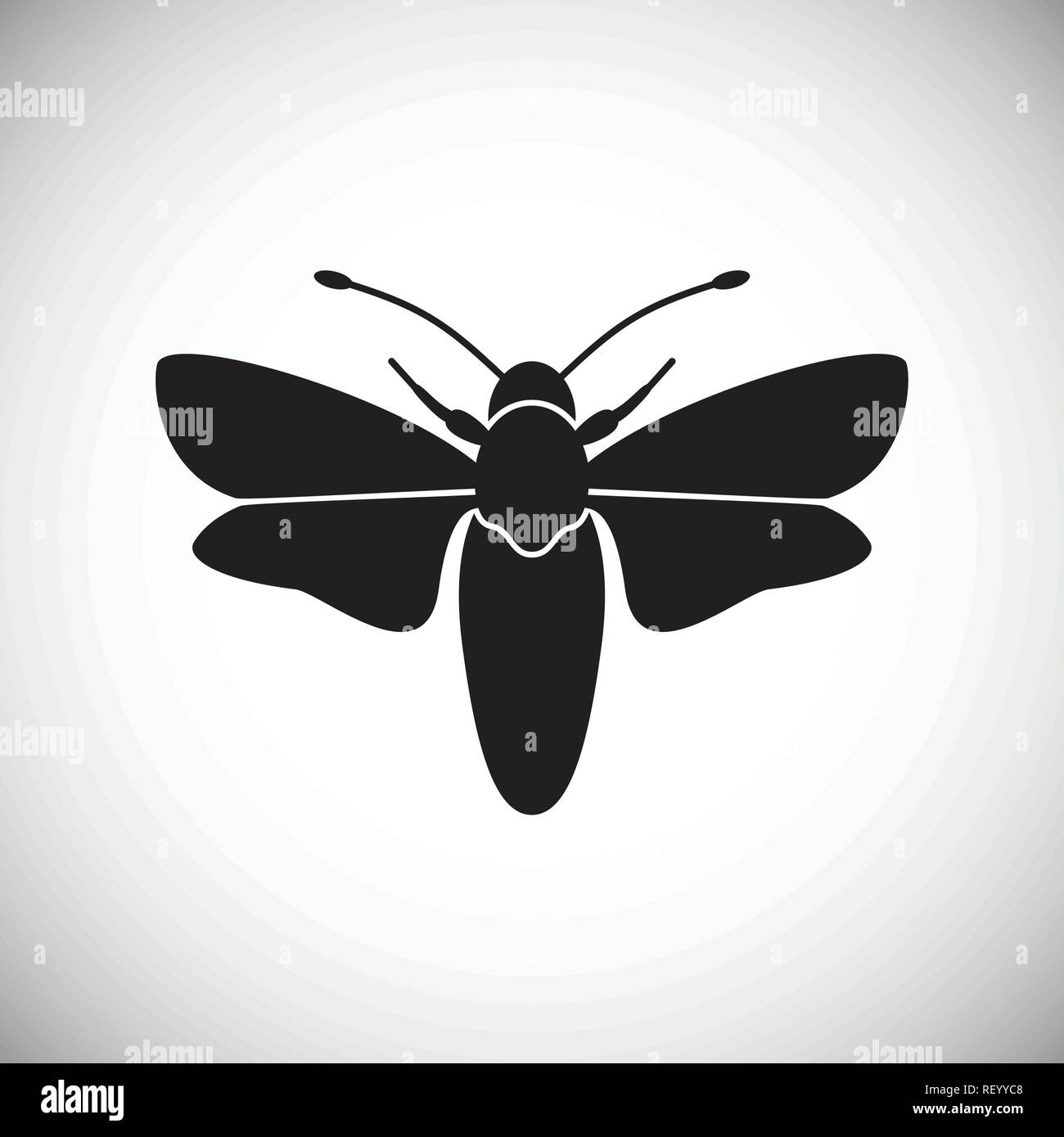 Moth Insect icon on white background for graphic and web design, Modern ...