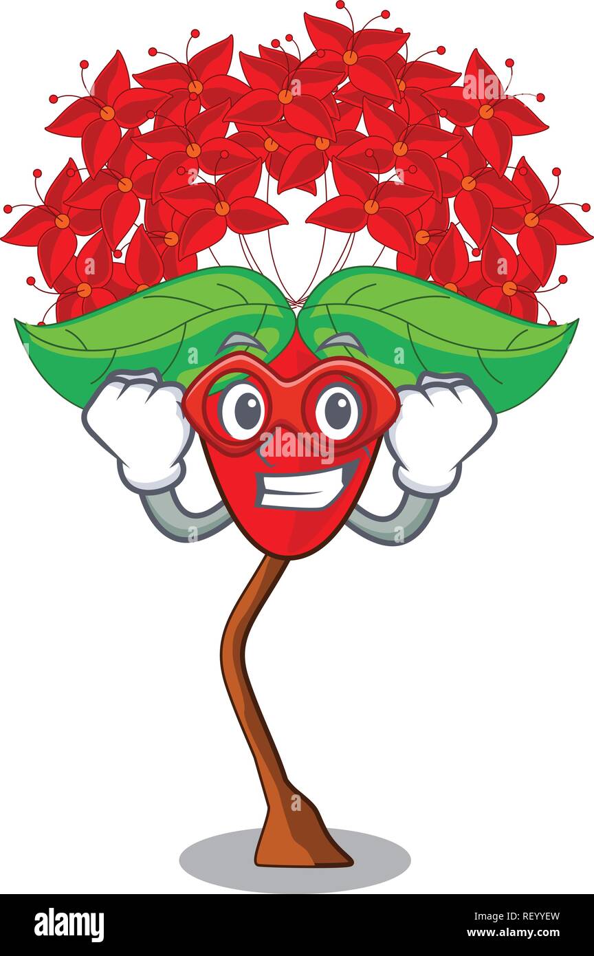 Super hero ixora flowers in shape of mascot Stock Vector Image & Art ...