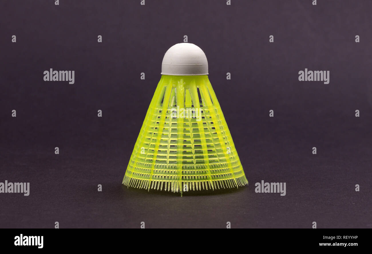 Close-up of shuttle badminton, isolated on black background Stock Photo ...