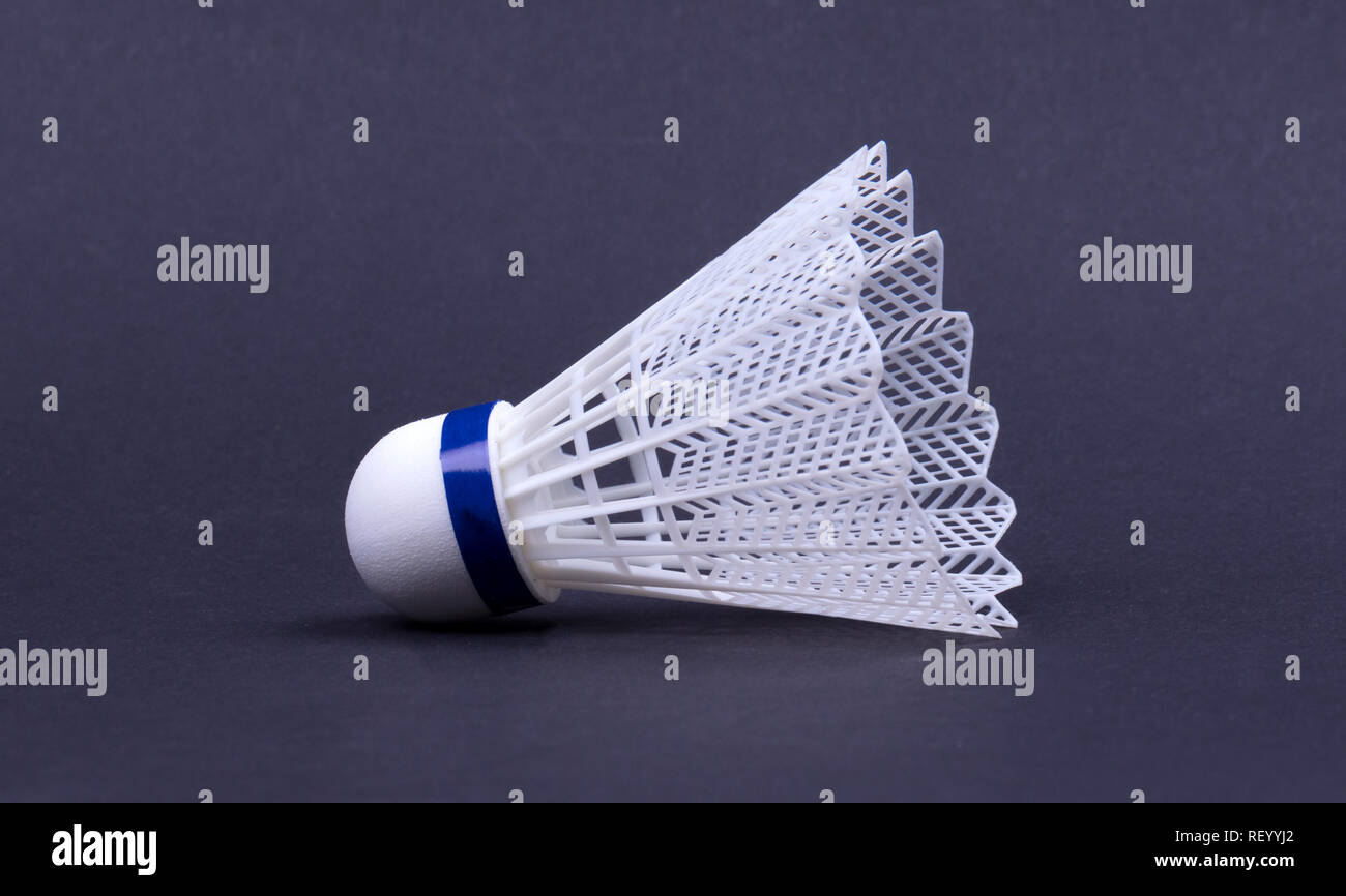 Close-up of shuttle badminton, isolated on black background Stock Photo ...