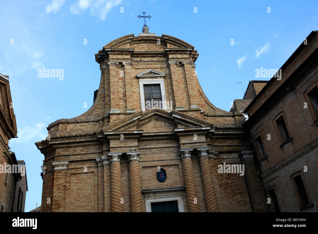 San Vito church facade in Recanati village, Recanati, Macerata, Marche ...