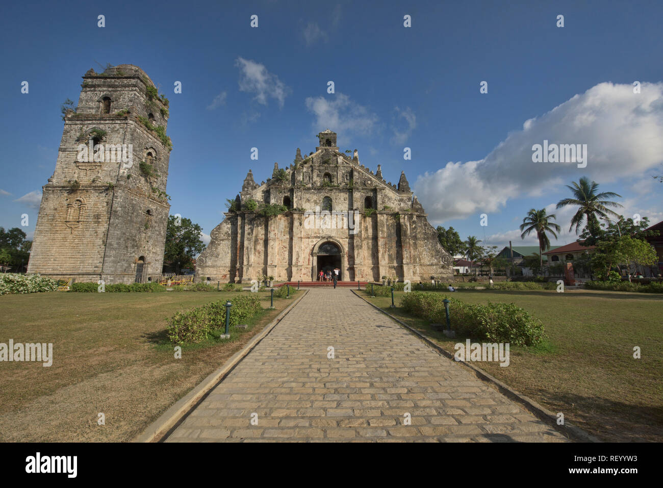 The UNESCO World Heritage Paoay (St. Augustine) Church, Paoay, Ilocos Norte, Philippines Stock ...