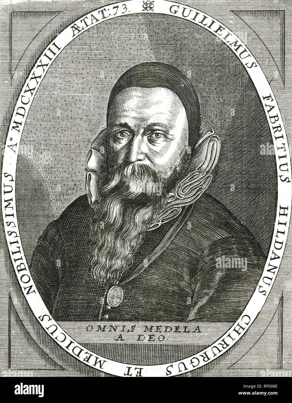 WILHELM FABRY (1560-1634) aka Wilhelm Fabricius. German surgeon Stock ...