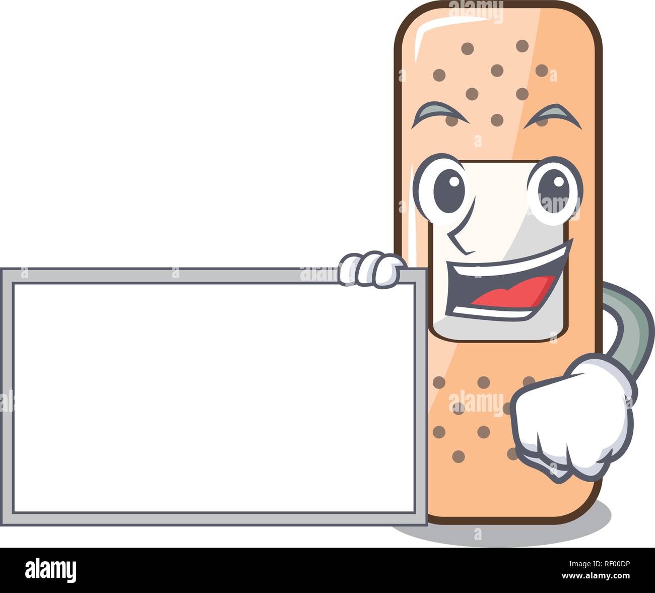 With board sticking plaster on the cartoon shape Stock Vector Image ...