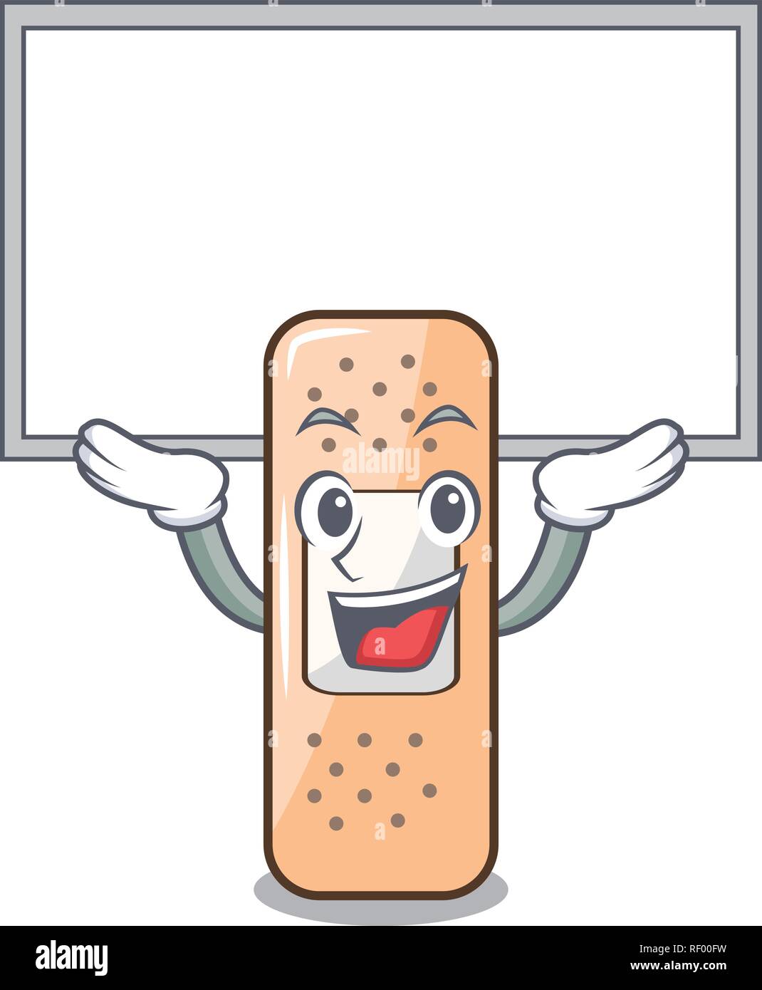 Up board sticking plaster on the cartoon shape Stock Vector Image & Art ...