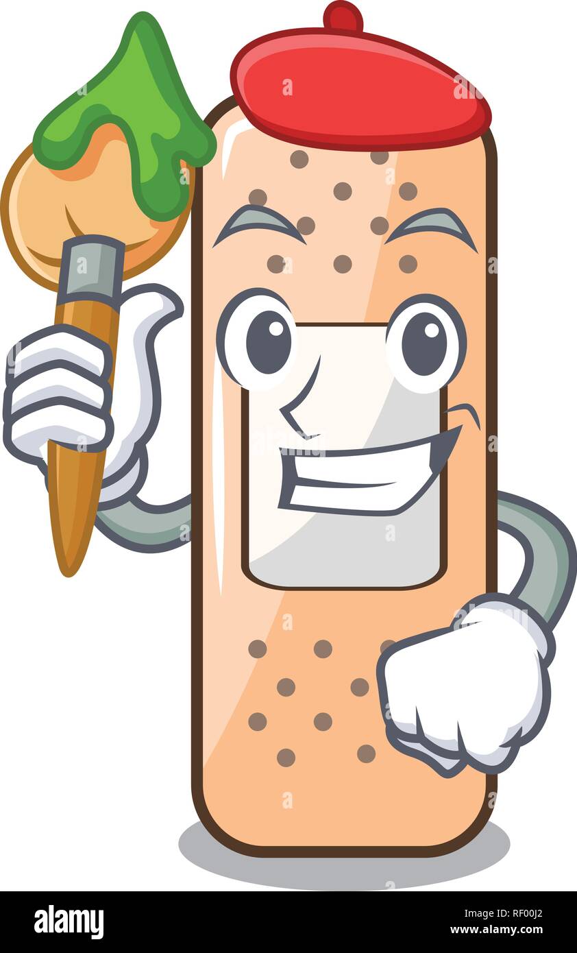 Artist sticking plaster on the cartoon shape Stock Vector Image & Art ...