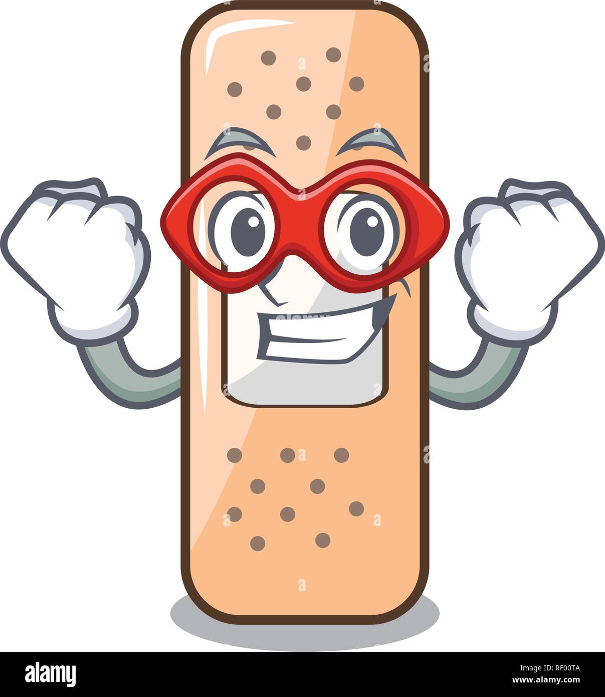 Super hero sticking plaster in medicinal basket character Stock Vector ...