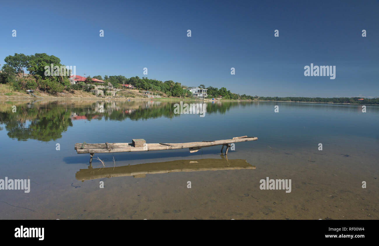 View of Paoay Lake with Malacañang of the North Palace behind, Paoay ...