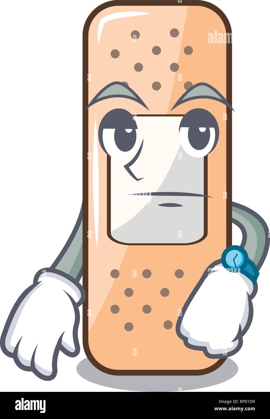 Waiting sticking plaster isolated with on cartoon Stock Vector Image ...