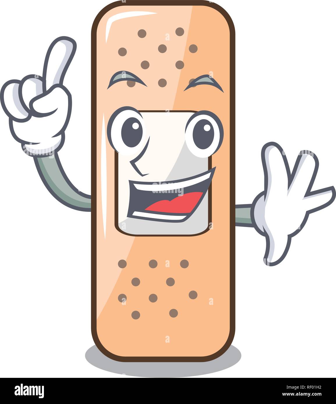 Finger sticking plaster isolated with on cartoon Stock Vector Image ...