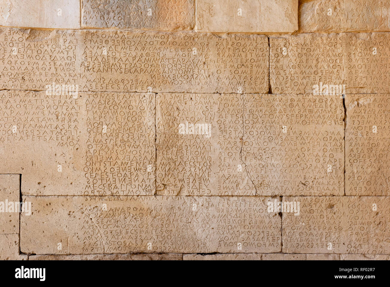 Ancient greek writing on stone hi-res stock photography and images - Alamy