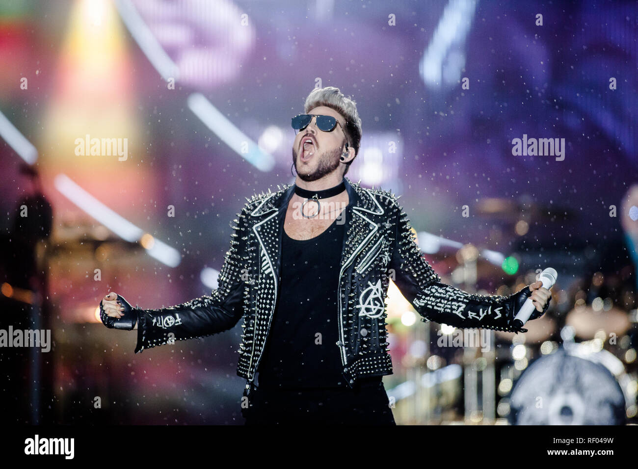The American singer, songwriter and stage artist Adam Lambert (pictured ...