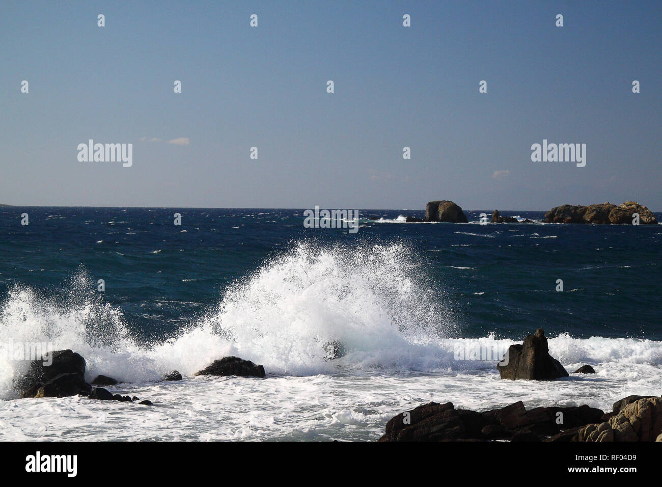 Force Hitting Sea Wall Sea Waves High Resolution Stock Photography and ...