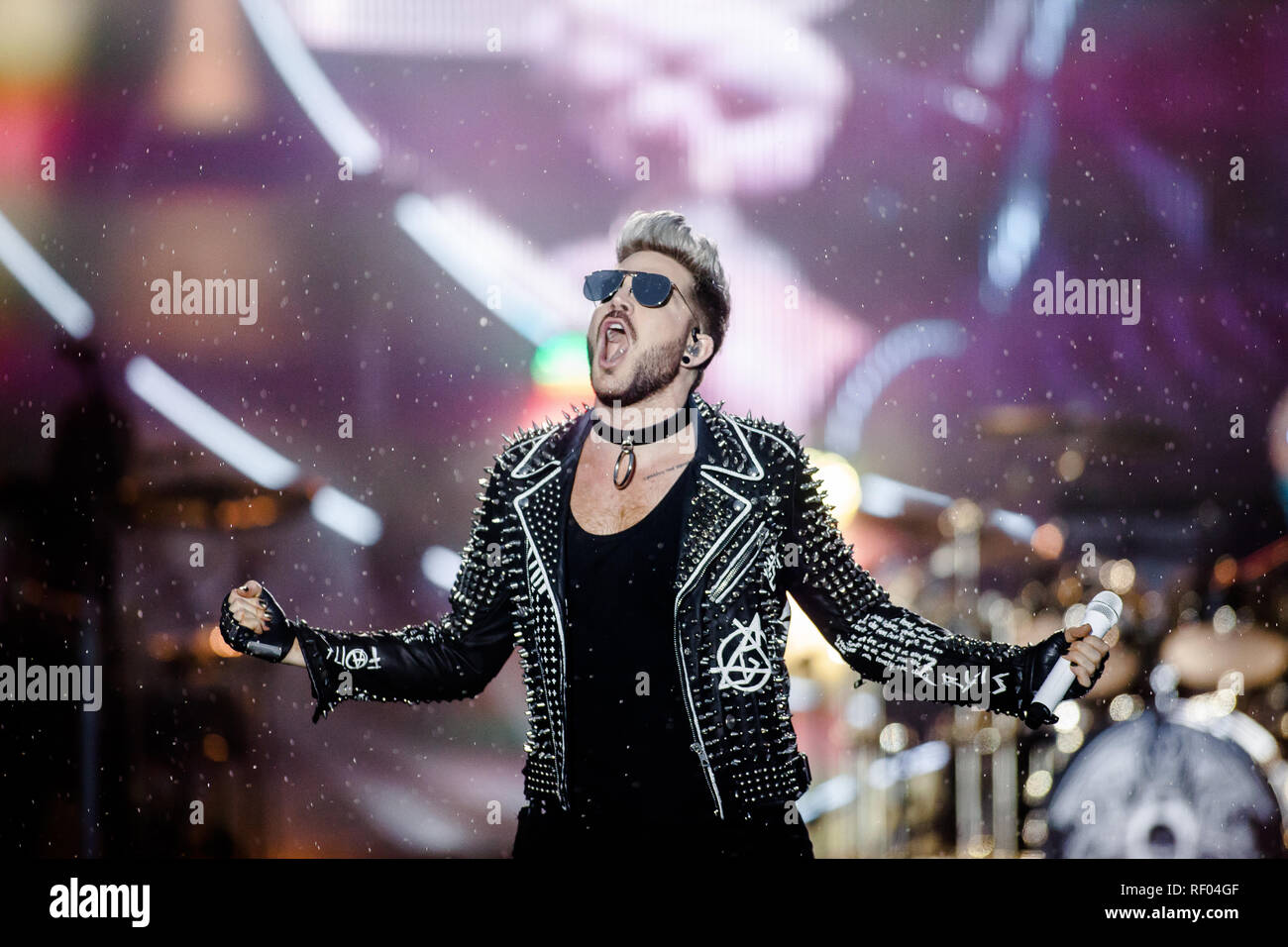 The American singer, songwriter and stage artist Adam Lambert (pictured ...
