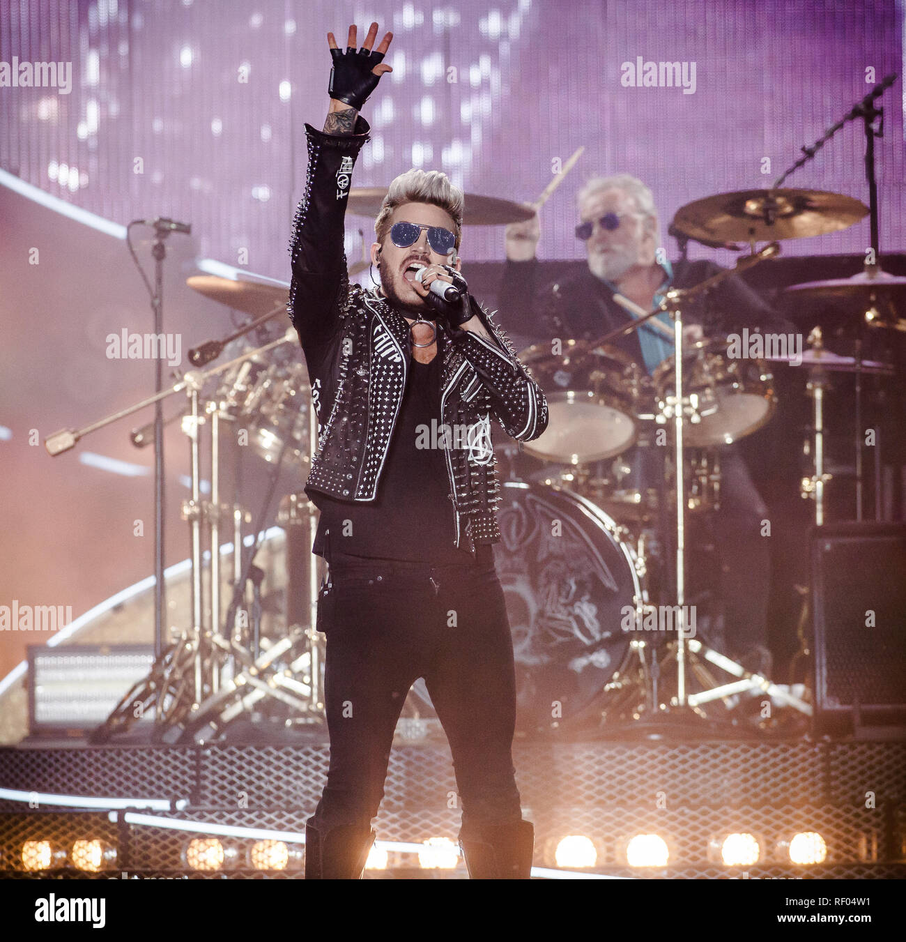 The American singer, songwriter and stage artist Adam Lambert (pictured ...