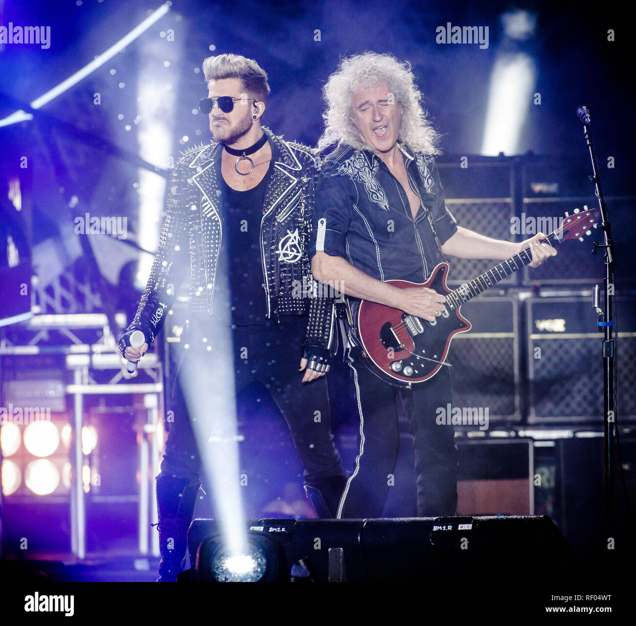 The American singer, songwriter and stage artist Adam Lambert (L ...