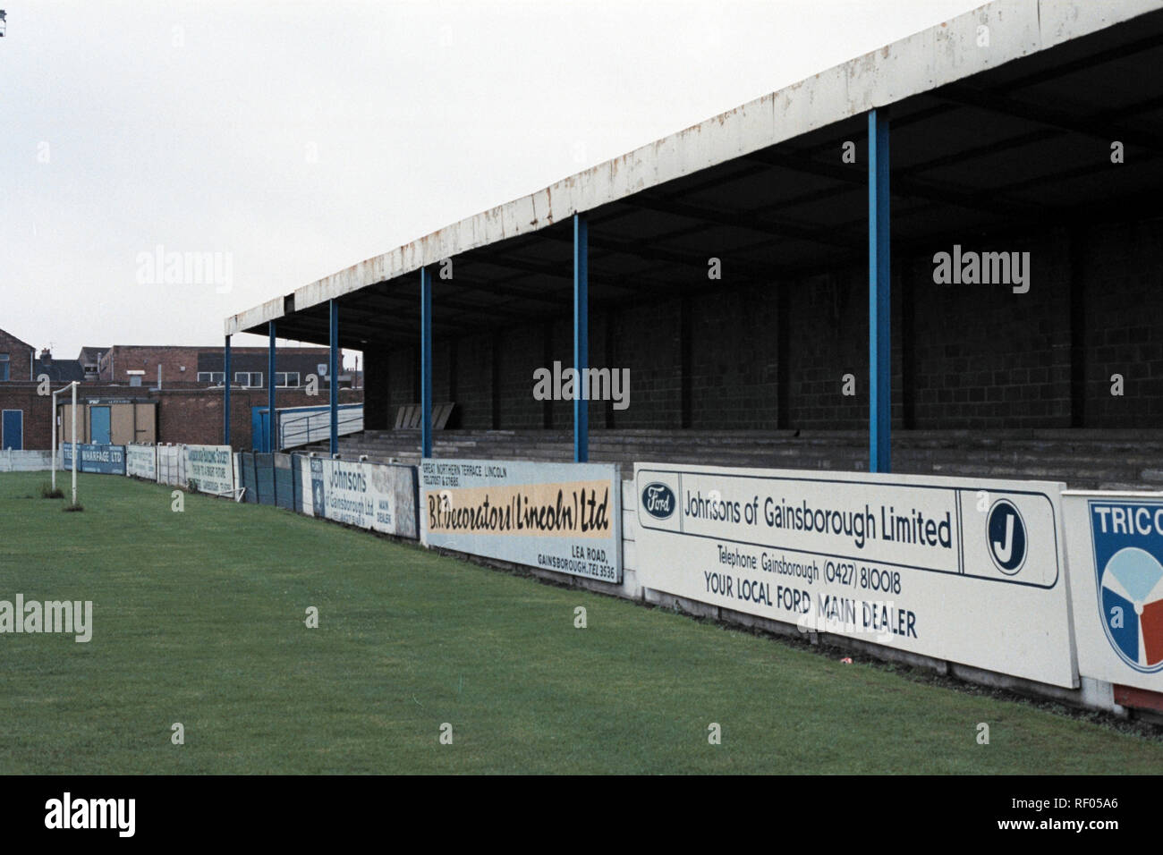 Covered terracing at Gainsborough Trinity FC Football Ground, The ...