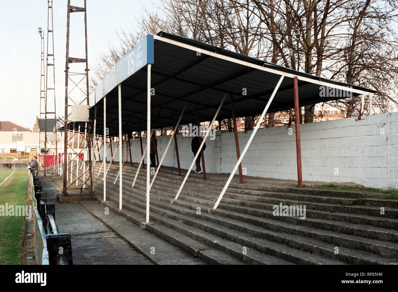 Covered terrace at Welling United FC Football Ground, Park View Road ...