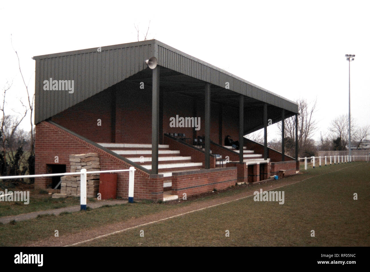The main stand at Cornard United FC Football Ground, Blackhouse Lane ...