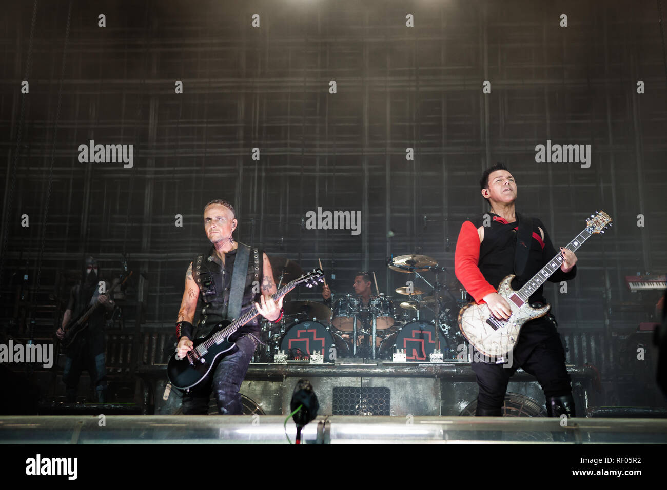 Rammstein, the German industrial metal band, performs a live concert at ...