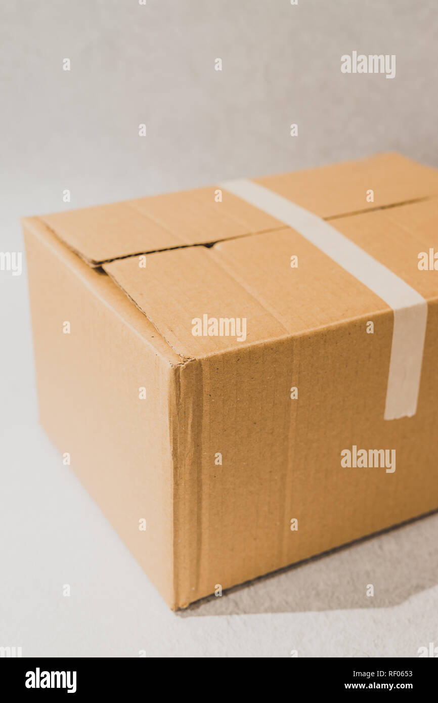 closed delivery parcel box, concept of logistics and shipping Stock ...