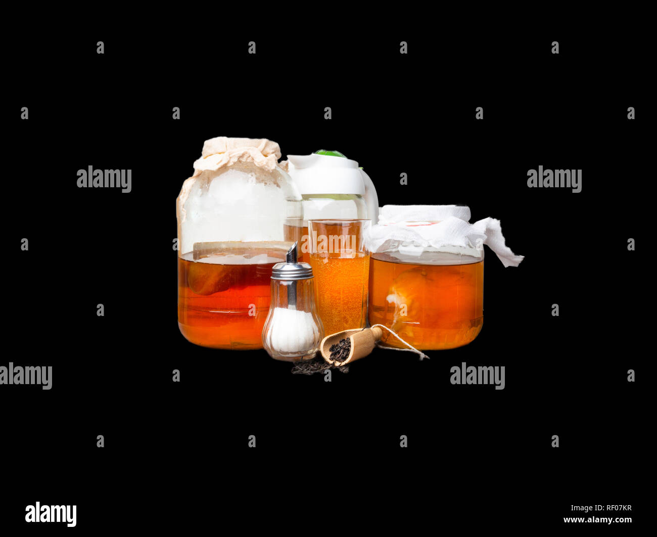 Sweet Kombucha Tea, a popular fermented health drink that is high in ...